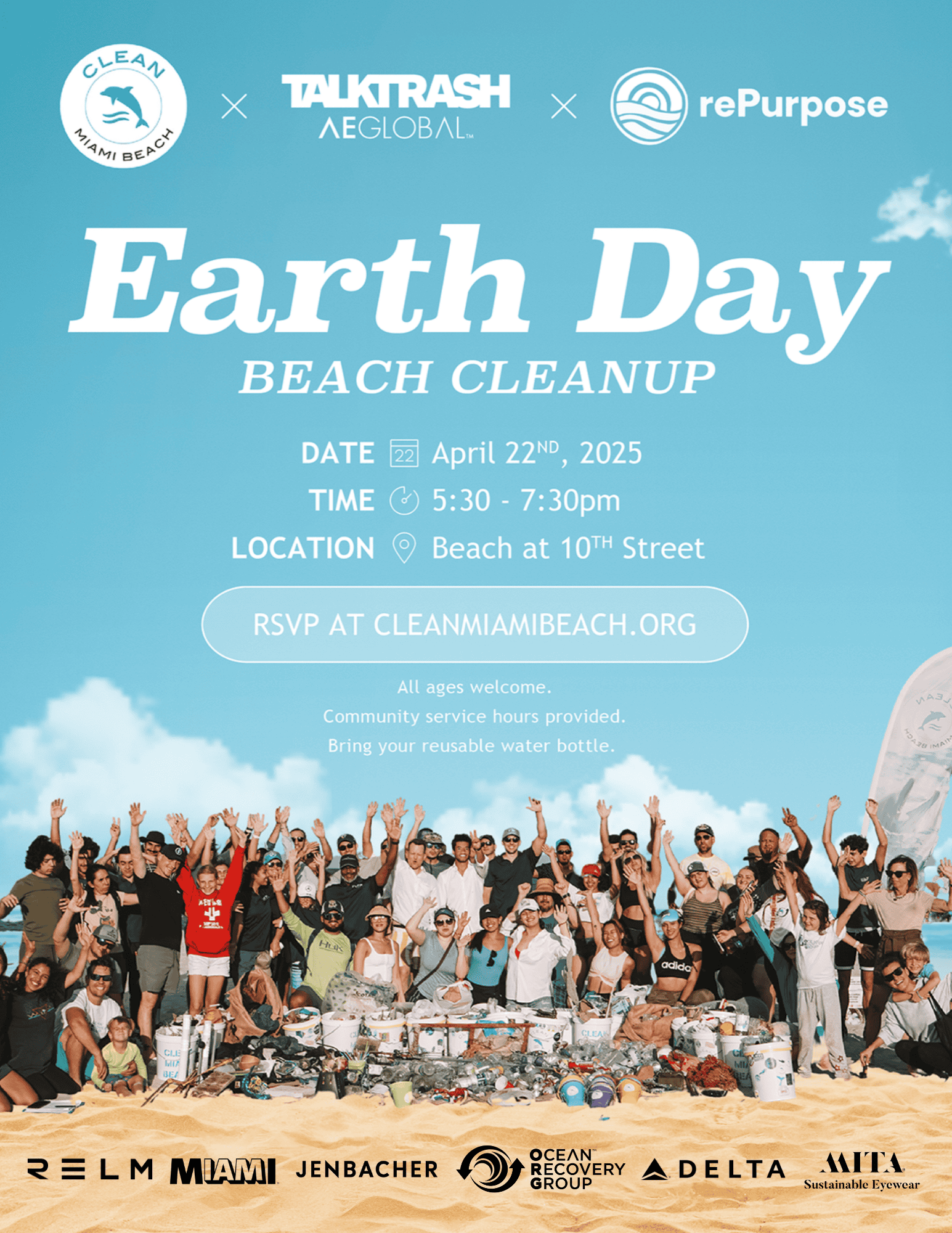 Earth Day Beach Cleanup in Miami Beach | Volunteer Cleanup