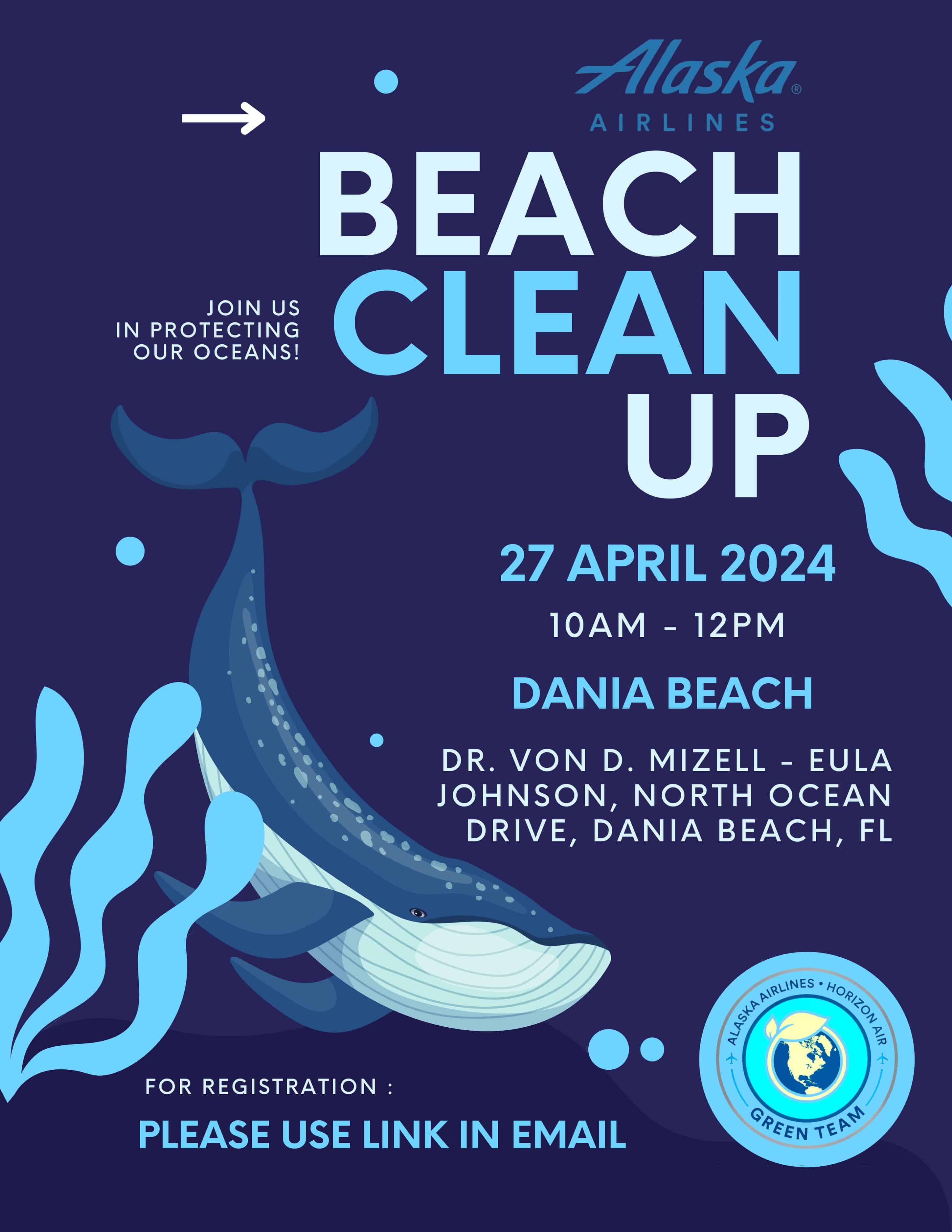 Alaska Airlines FLL Beach Cleanup Event | Volunteer Cleanup